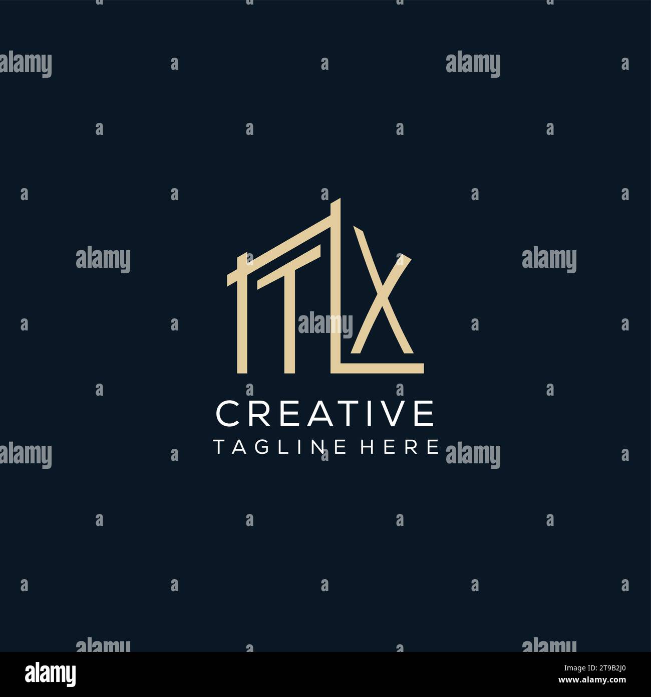 Initial TX logo, clean and modern architectural and construction logo ...