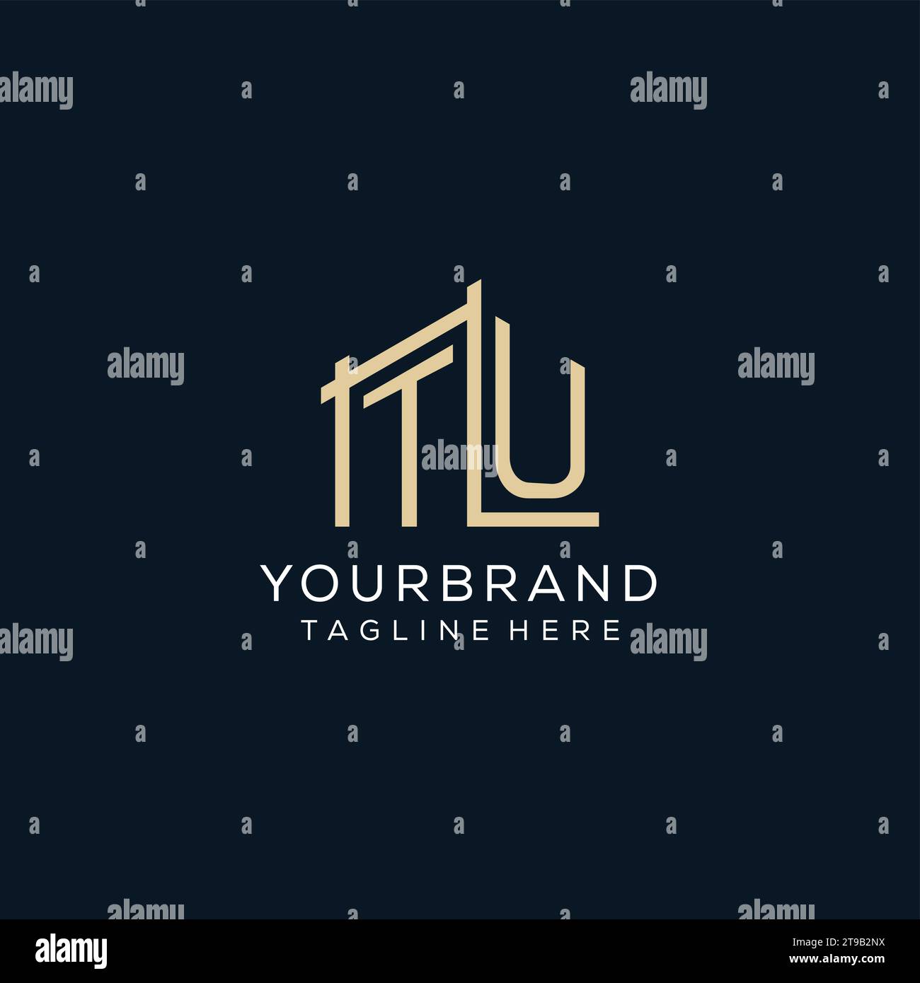 Initial TU logo, clean and modern architectural and construction logo ...