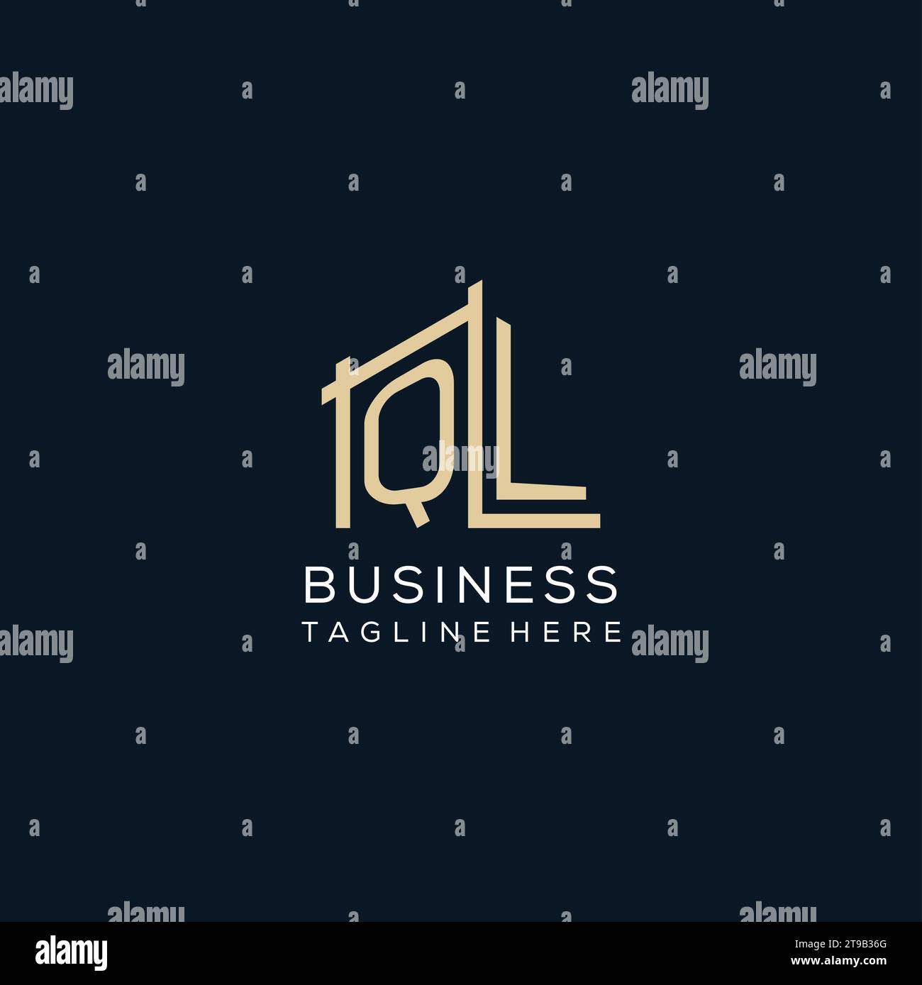 Initial QL logo, clean and modern architectural and construction logo ...