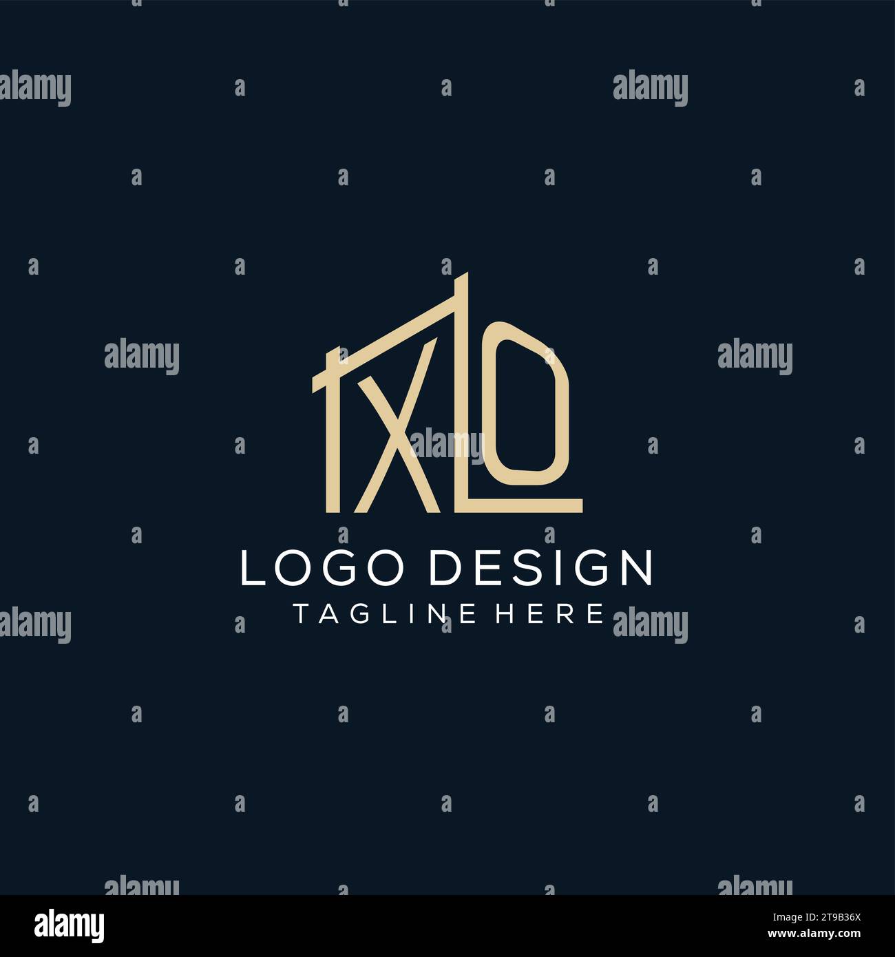Initial XO logo, clean and modern architectural and construction logo ...