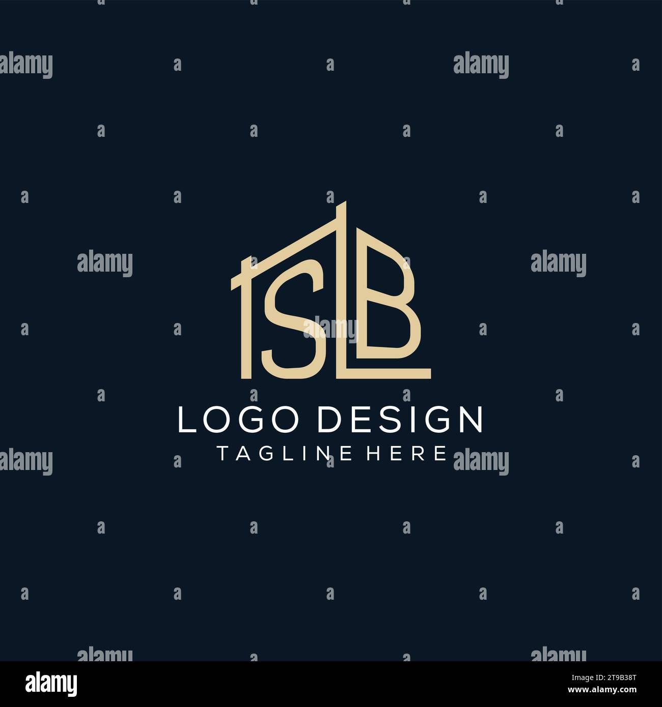 Initial SB logo, clean and modern architectural and construction logo ...