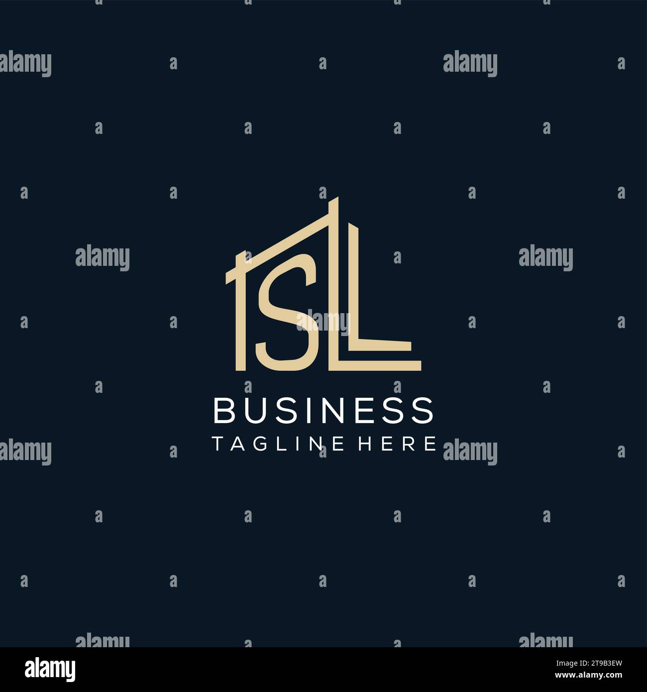 Initial SL logo, clean and modern architectural and construction logo ...