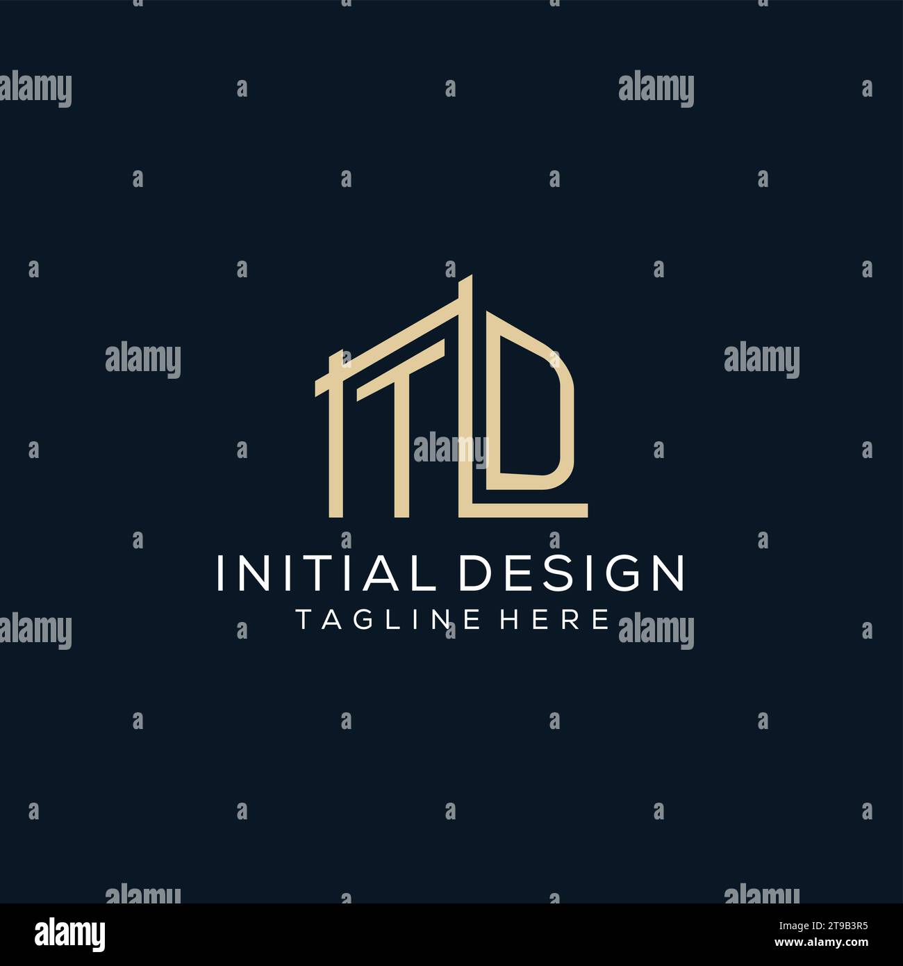Initial TD logo, clean and modern architectural and construction logo ...