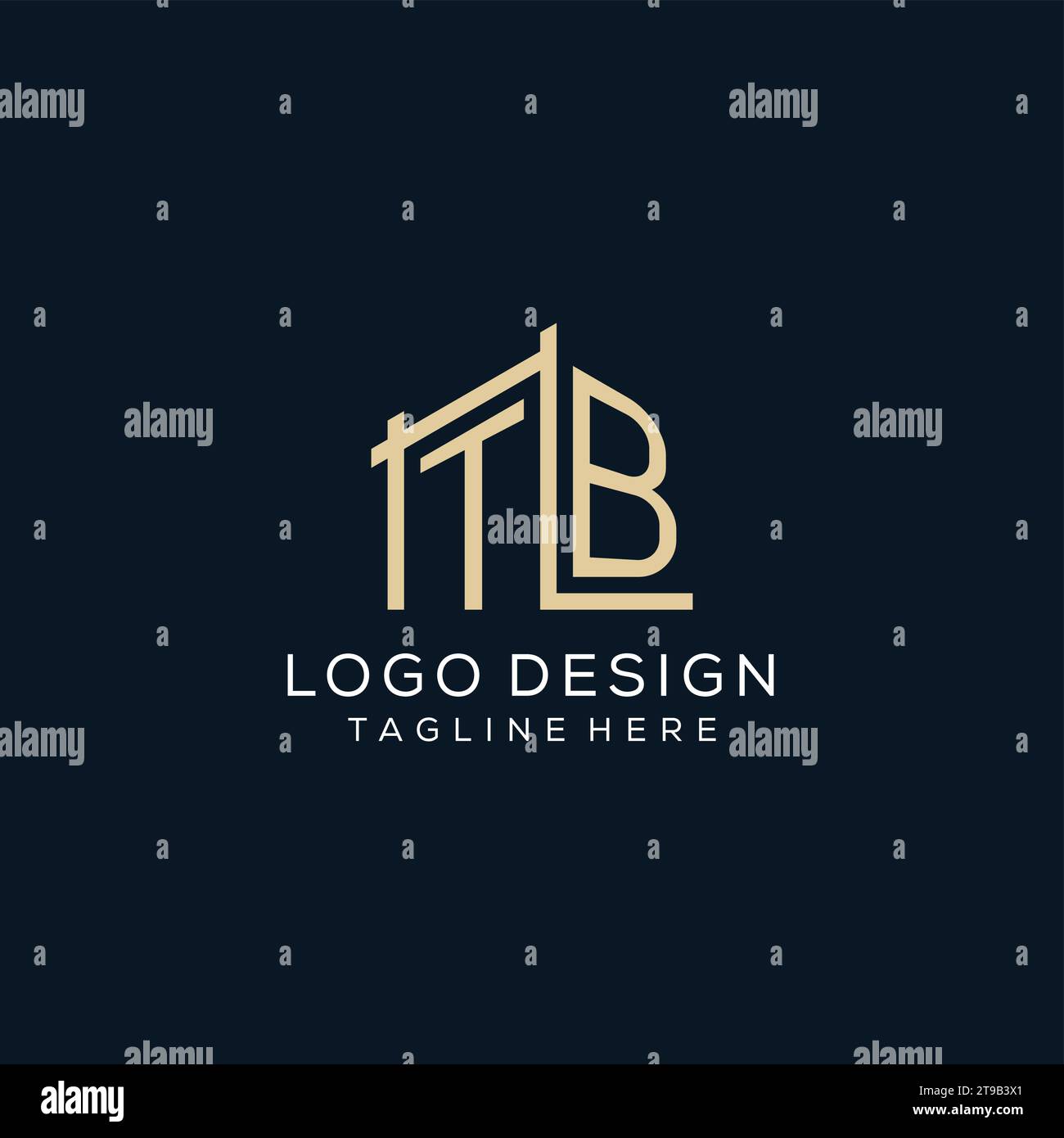 Initial TB logo, clean and modern architectural and construction logo ...