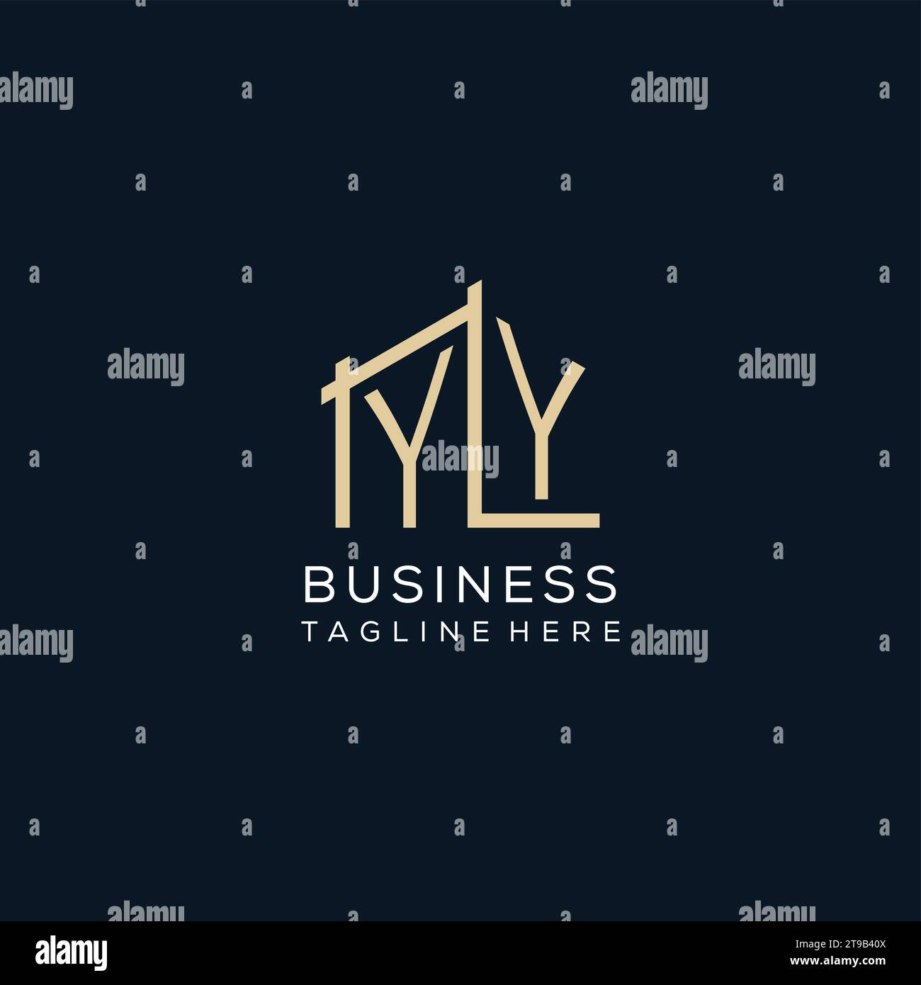 Initial YY logo, clean and modern architectural and construction logo ...