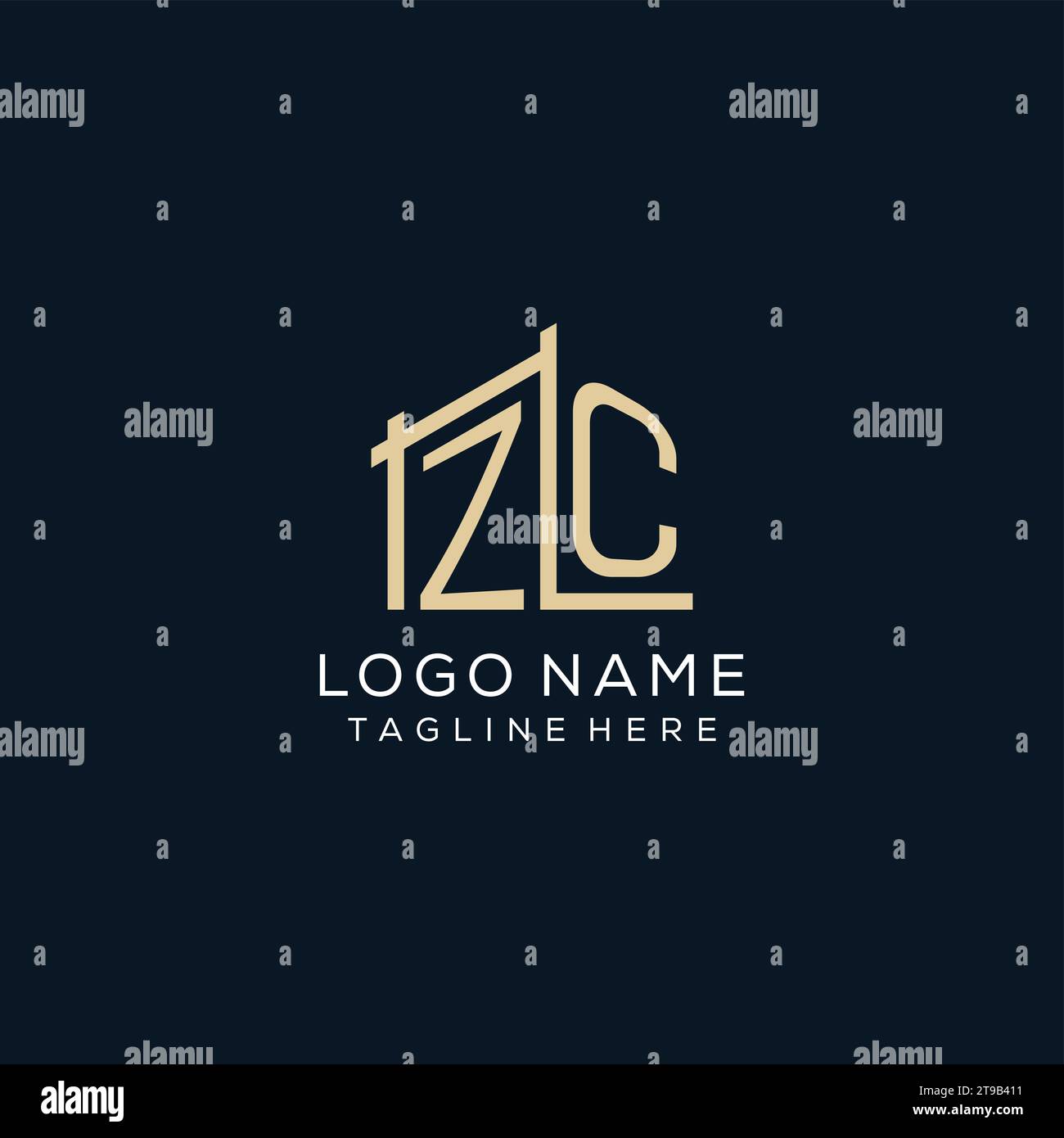 Initial ZC logo, clean and modern architectural and construction logo design vector graphic ...