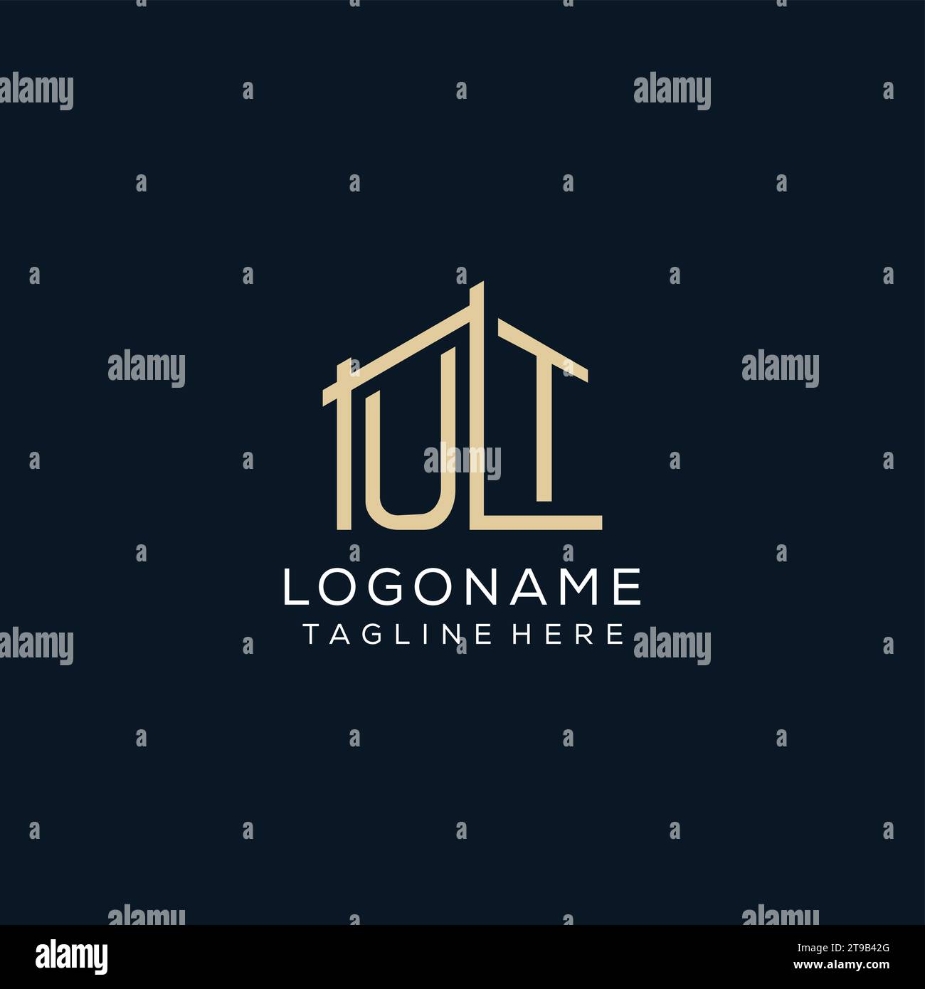 Initial UT logo, clean and modern architectural and construction logo ...