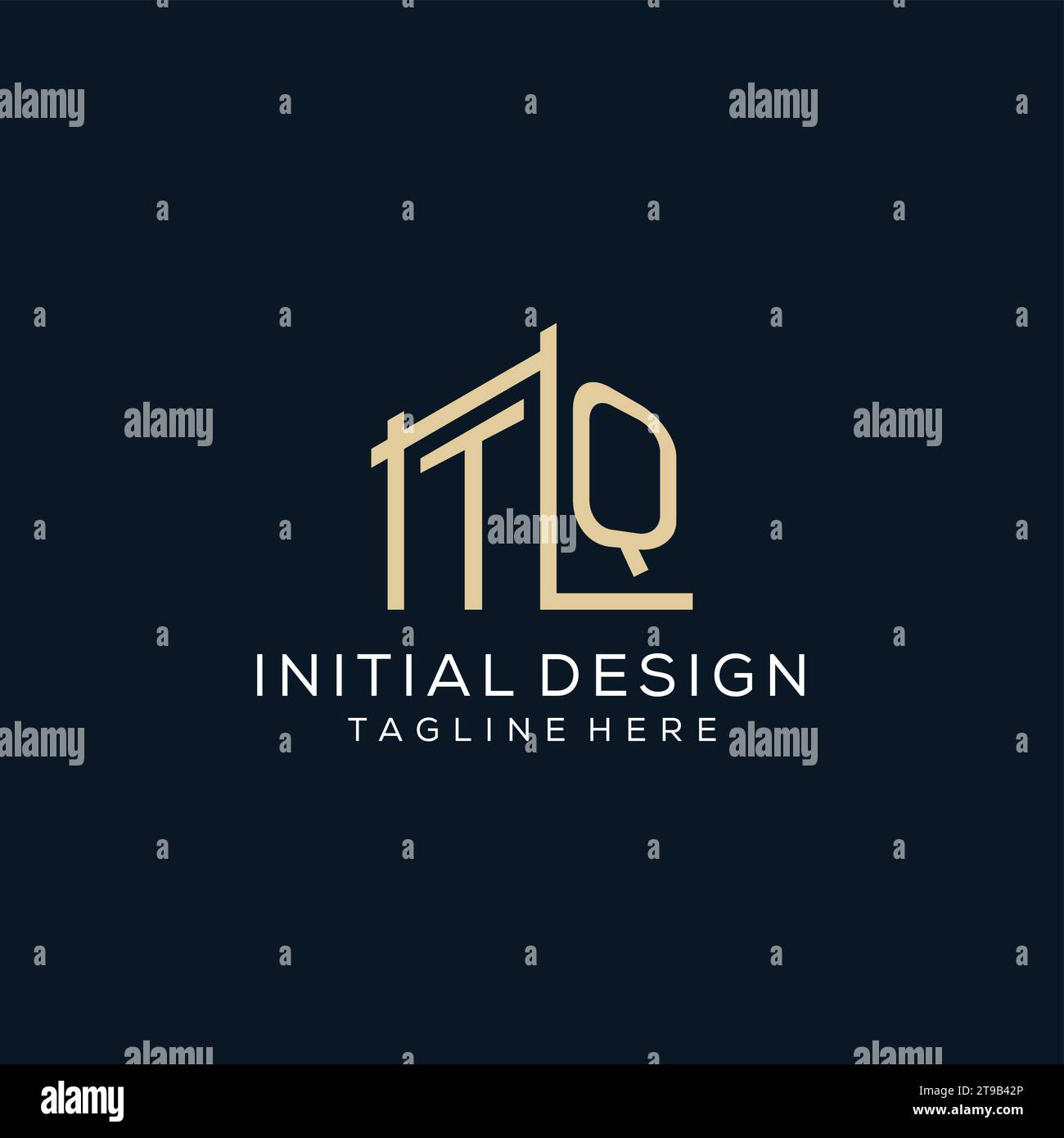 Initial TQ logo, clean and modern architectural and construction logo design vector graphic ...