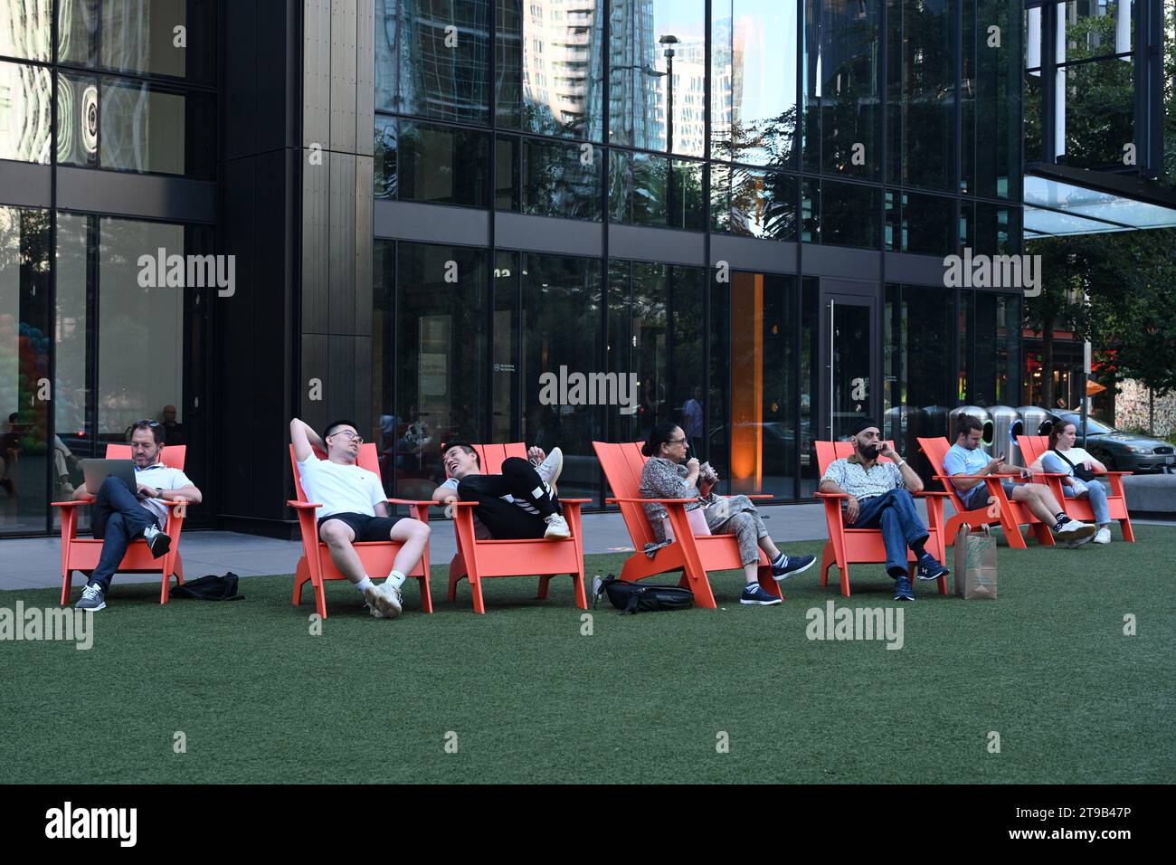 Amazon seattle headquarters aerial view hi-res stock photography and ...