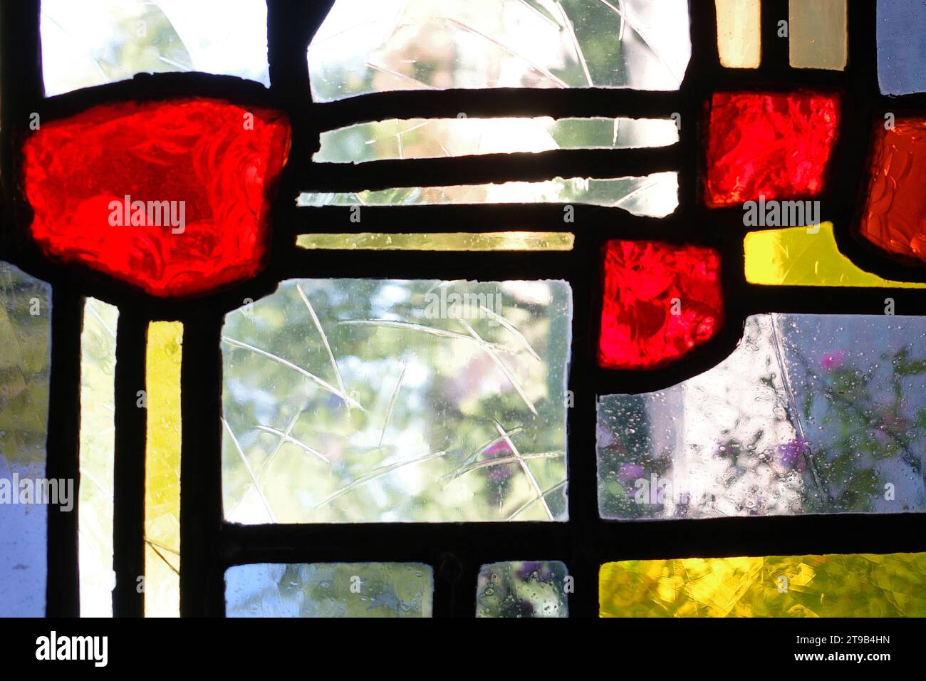 Part of a modern stained glass window Stock Photo - Alamy