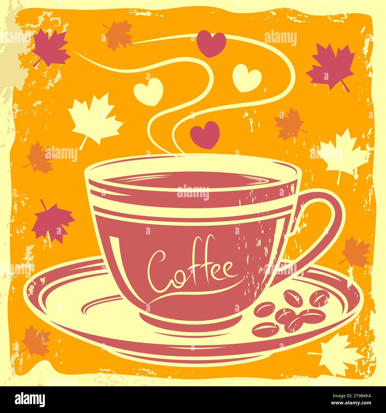 Autumn morning coffee Stock Vector Images - Alamy