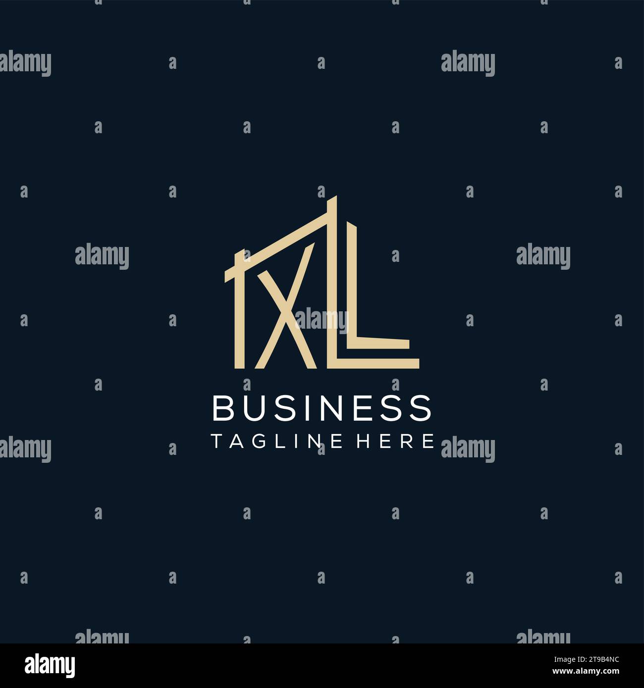 Initial XL logo, clean and modern architectural and construction logo ...