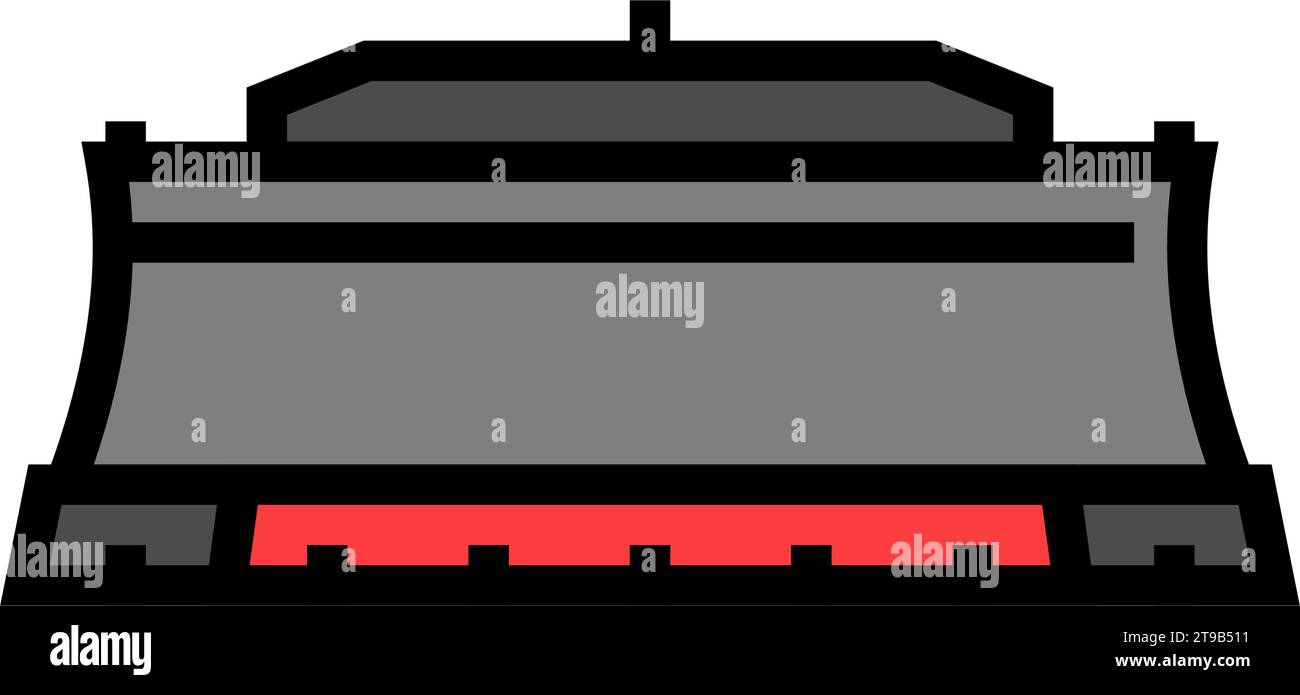 dozer blade construction vehicle color icon vector illustration Stock ...