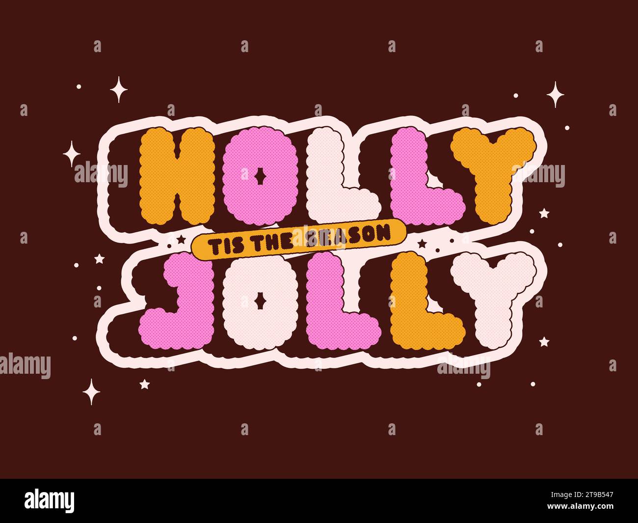 Holly jolly christmas vector hi-res stock photography and images - Alamy