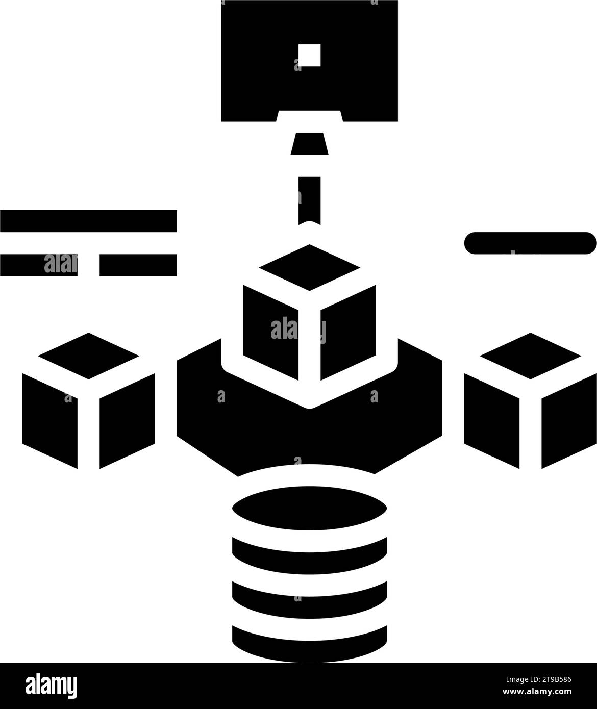 microservices software glyph icon vector illustration Stock Vector ...