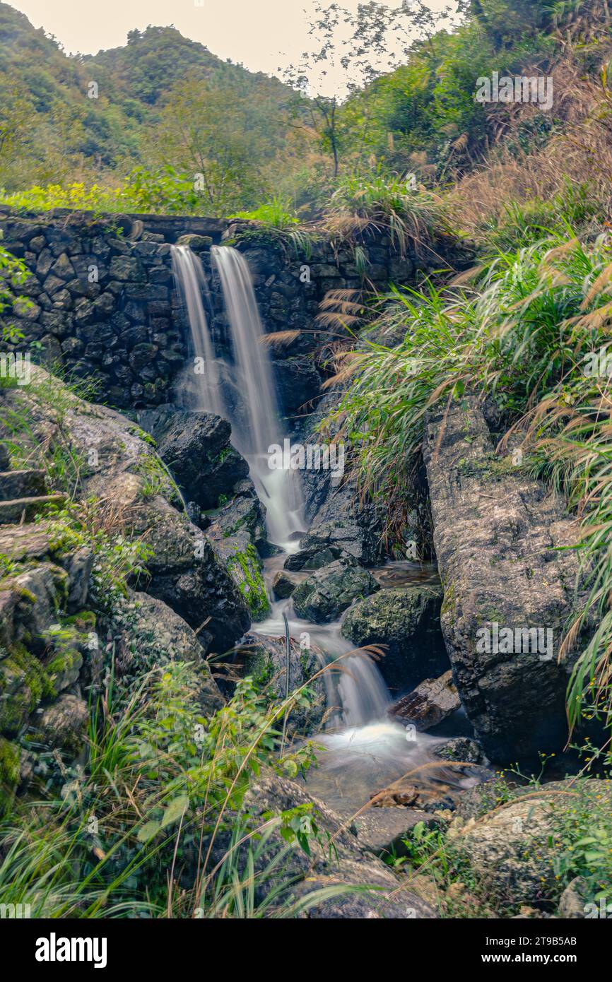 long exposure of Waterfall, Creek, Stream with rocks Stock Photo - Alamy