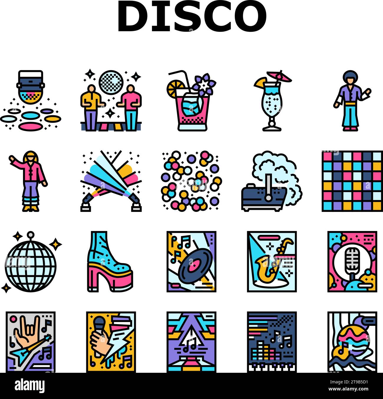 Neon dance group Cut Out Stock Images & Pictures - Alamy