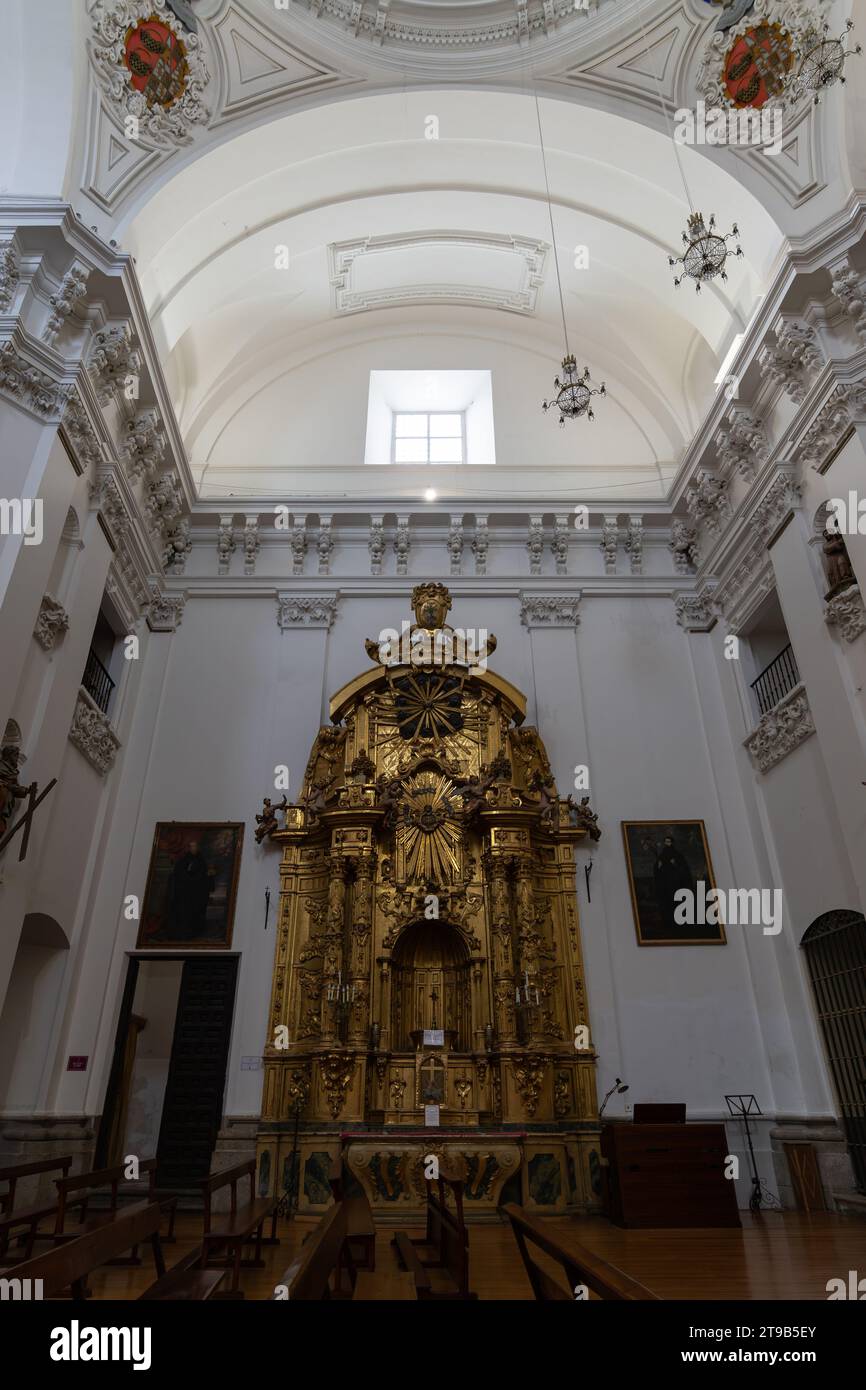 Side altar and its altarpiece in the Baroque style San Ildefonso Church ...