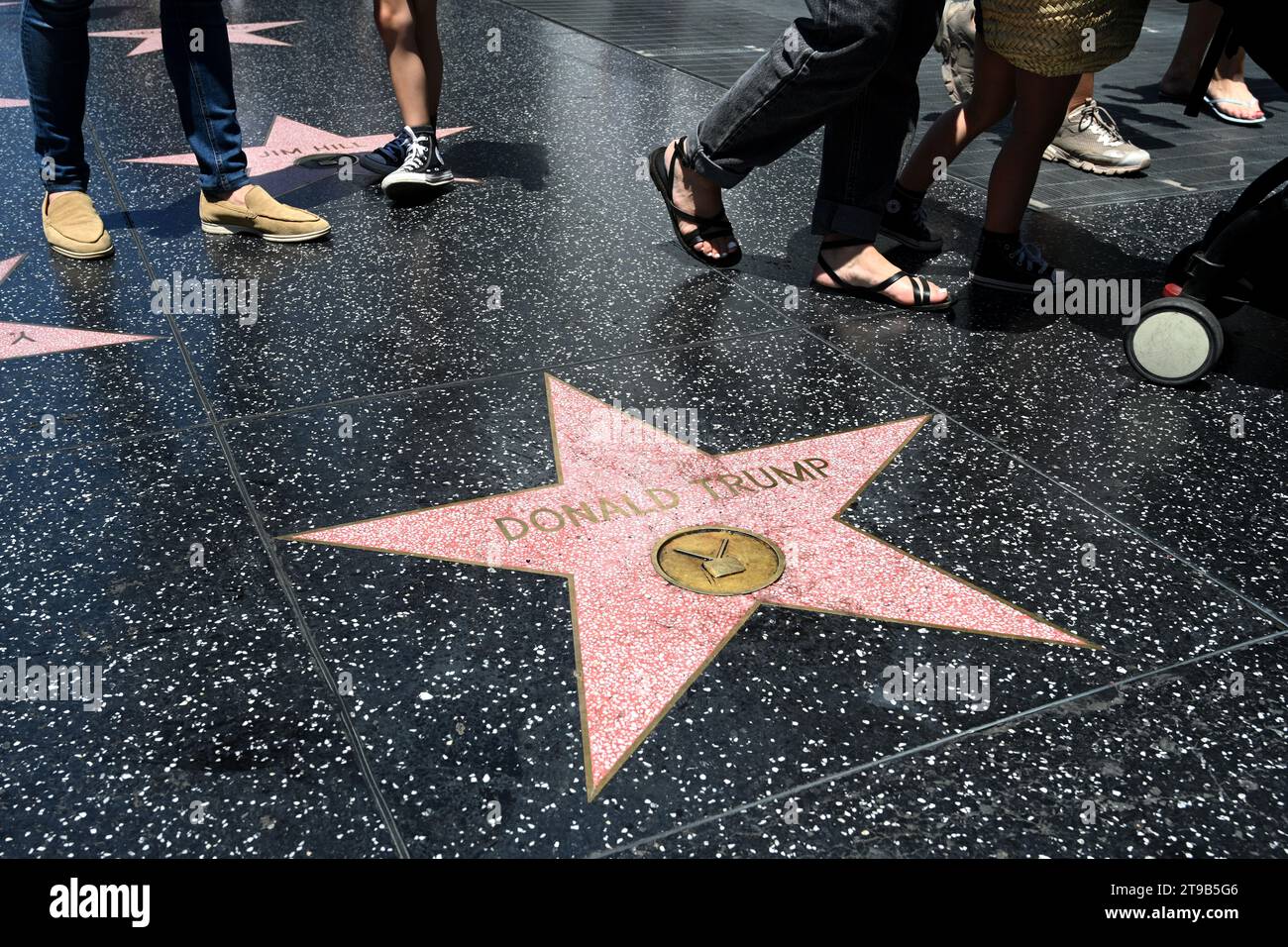 Los Angeles, California, USA - July 29, 2023: The Donald Trump star at ...