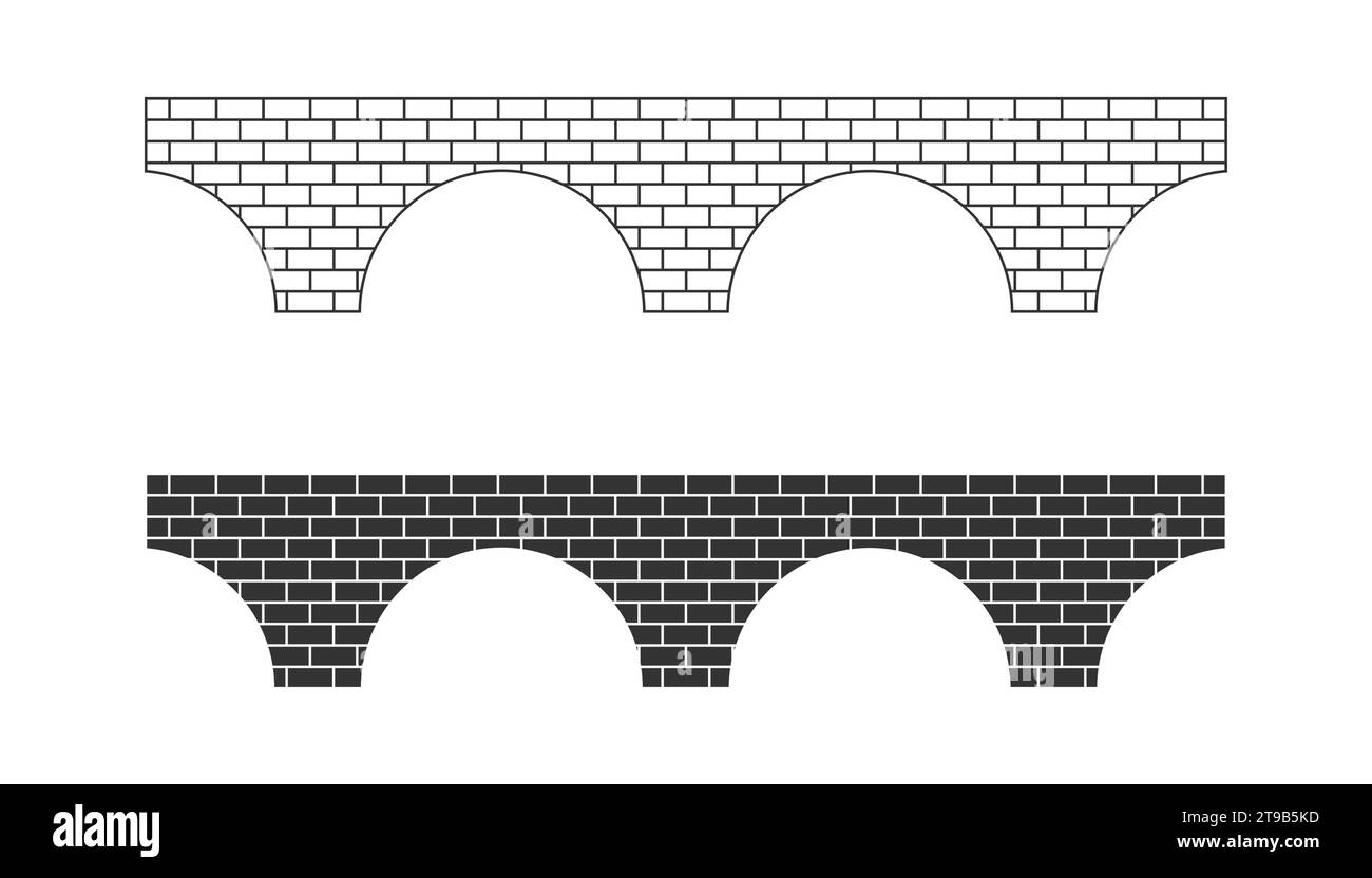 Stone wall bridge Stock Vector Images - Alamy