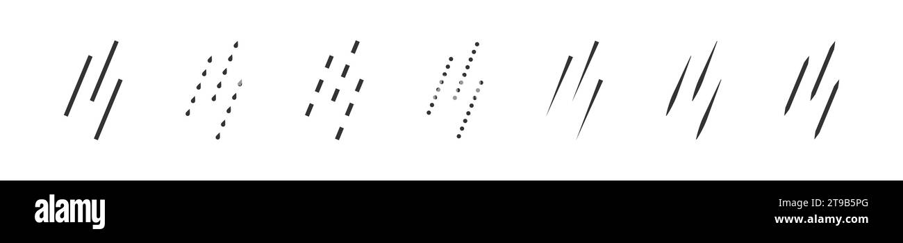Rain linear icon set. Vector illustration Stock Vector Image & Art - Alamy