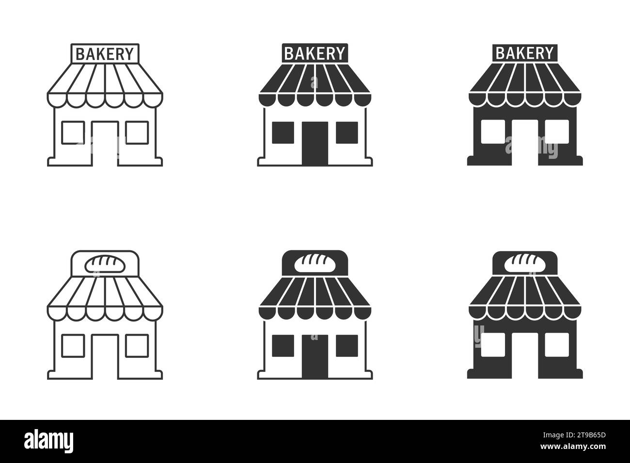 Bakery shop icon set. Vector illustration Stock Vector Image & Art - Alamy
