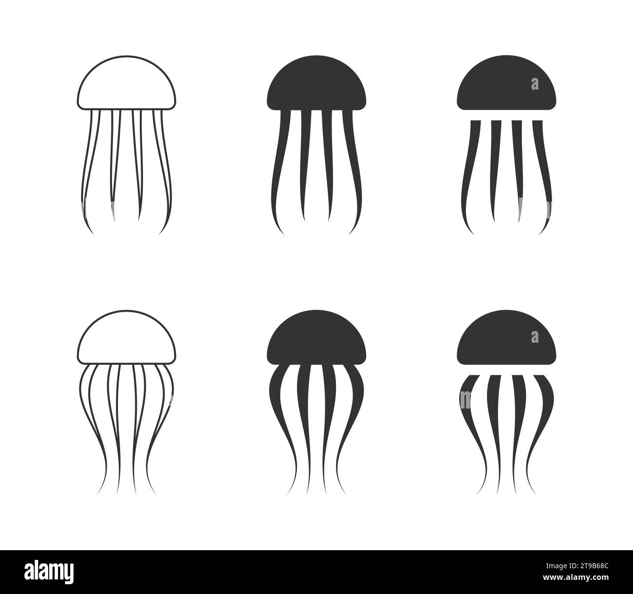 Jellyfish icon. Simple design. Vector illustration Stock Vector Image ...