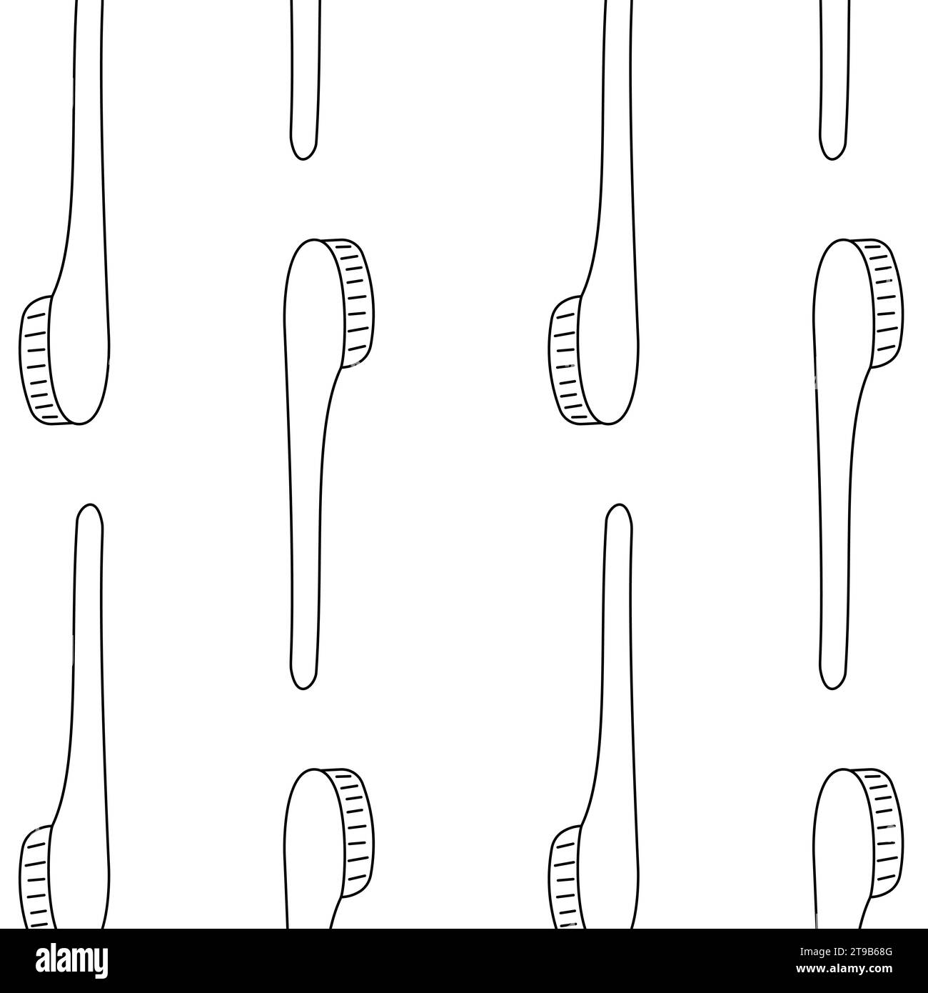 toothbrush eco textile wooden teeth line vector Stock Vector Image ...