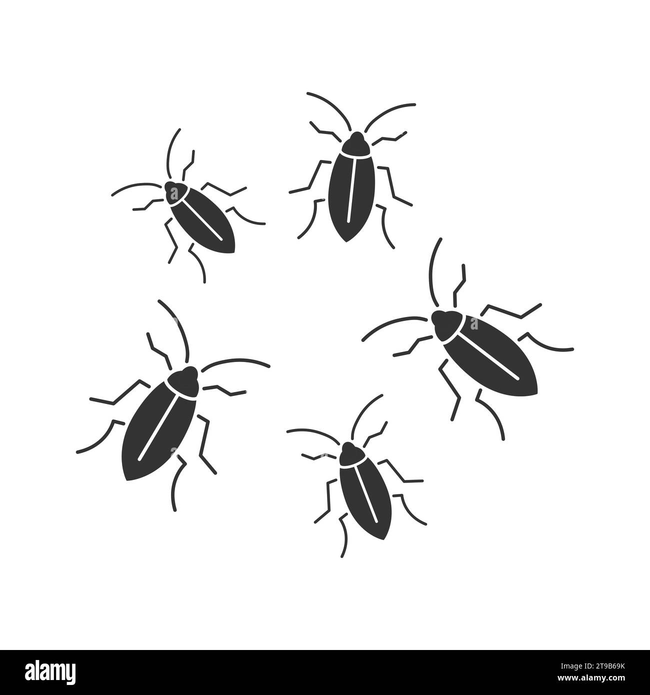 Cockroach icon. Simple design. Vector illustration Stock Vector Image ...