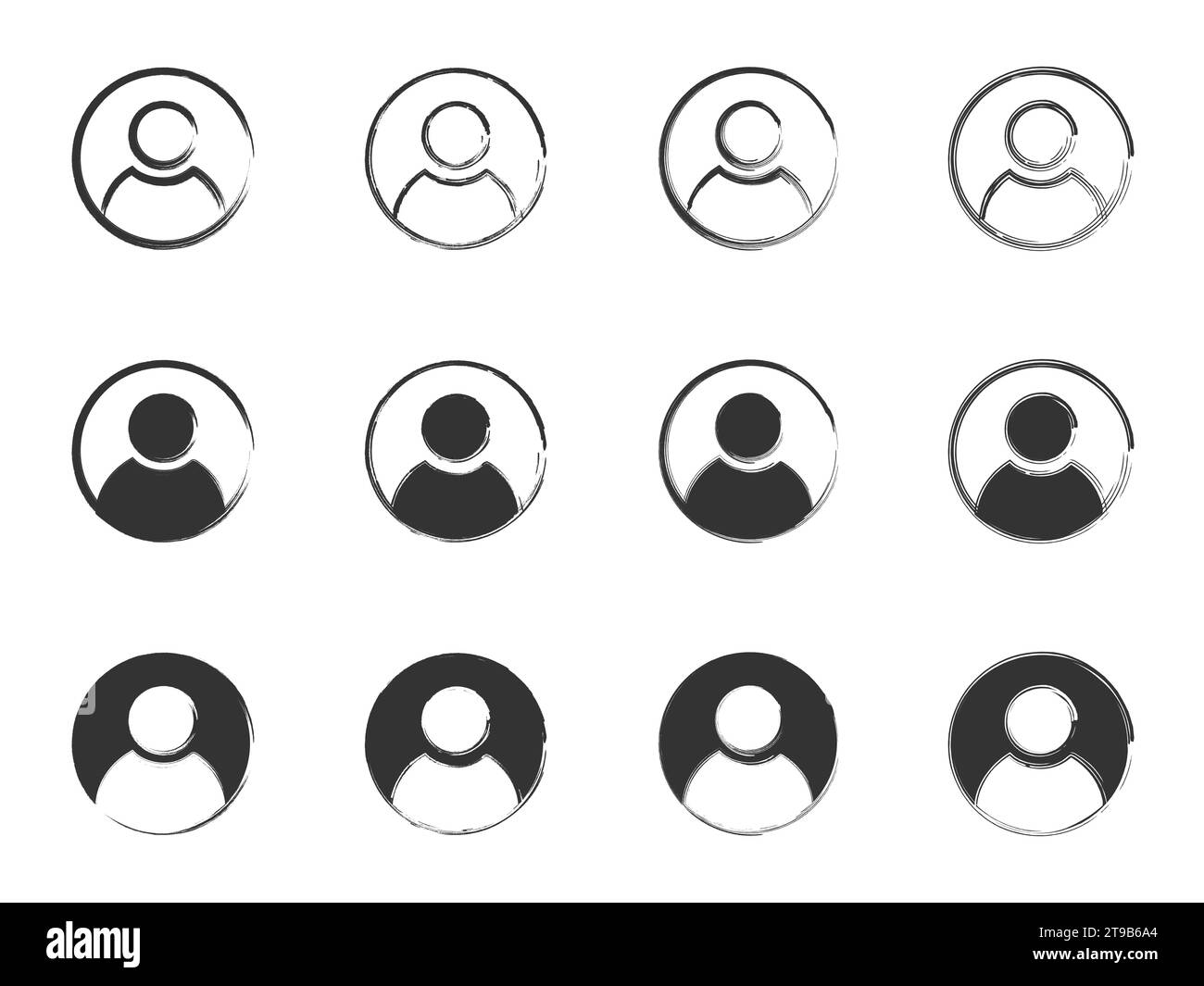 Hand drawn user icon. Vector illustration Stock Vector Image & Art - Alamy