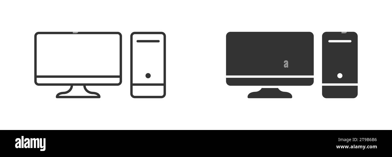 Computer icon. PC icon. Vector illustration Stock Vector Image & Art ...