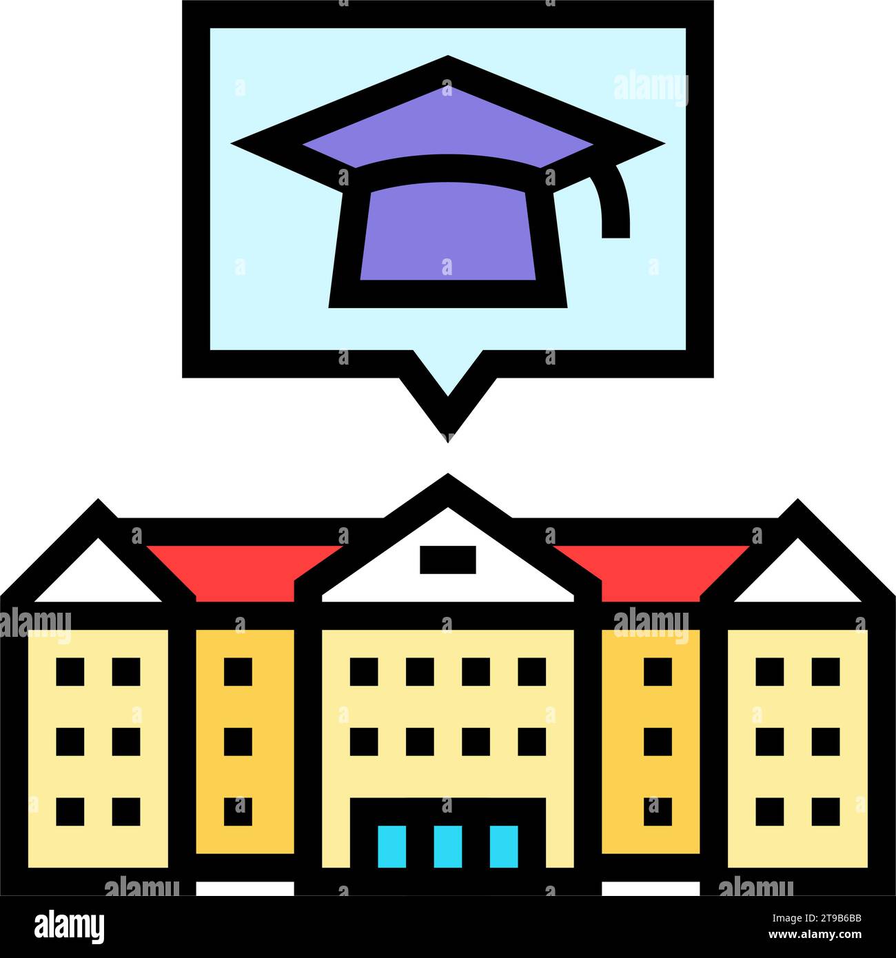 college campus teacher color icon vector illustration Stock Vector ...