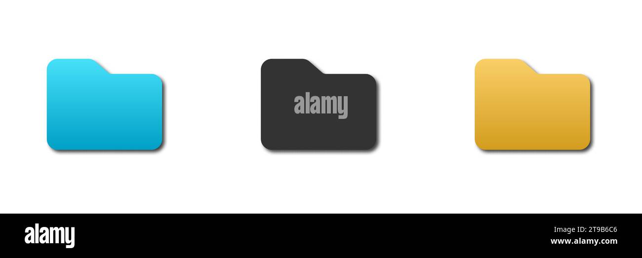 File folder icon with shadow. Vector illustration Stock Vector Image ...