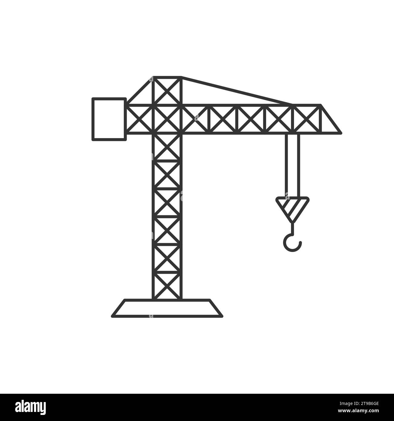Simple building crane line Stock Vector Images - Alamy