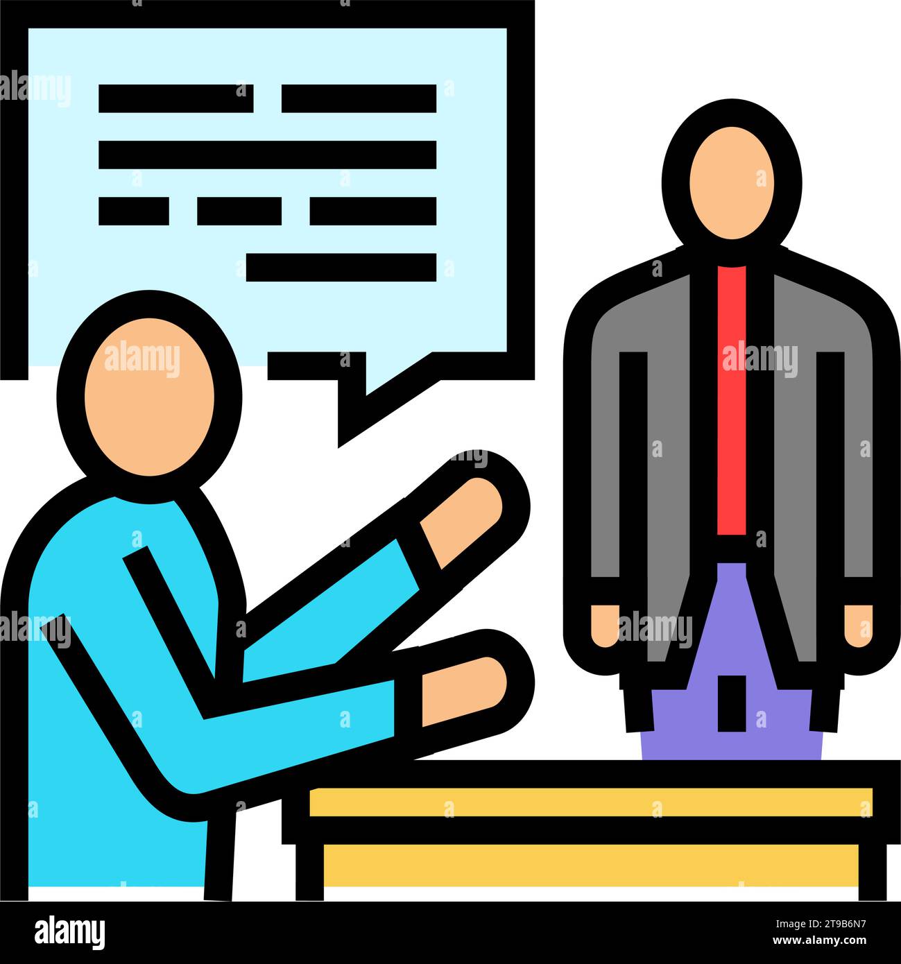 student mentorship college teacher color icon vector illustration Stock ...