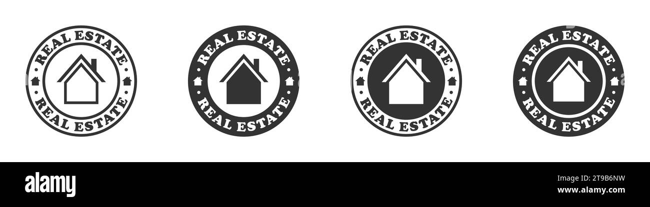 Real estate round badges. Vector illustration Stock Vector Image & Art ...