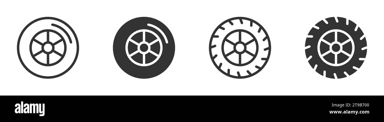 Car wheel icon set. Vector illustration Stock Vector Image & Art - Alamy