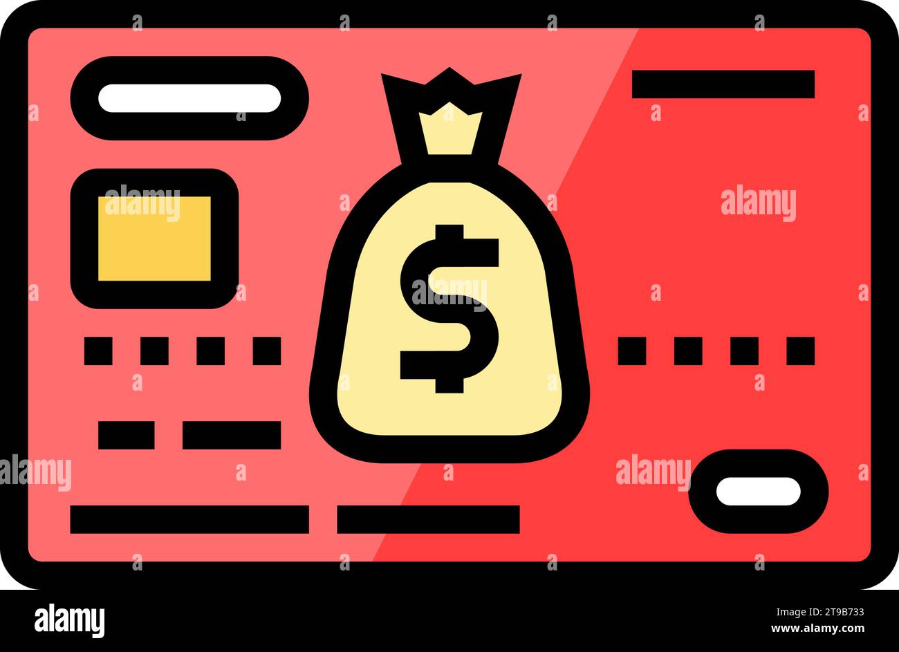credit card money saving color icon vector illustration Stock Vector ...