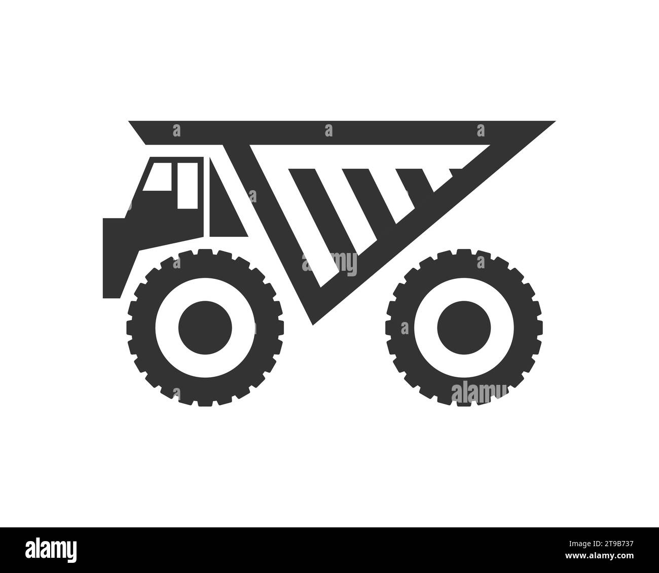 Vector dump truck tipper Cut Out Stock Images & Pictures - Alamy