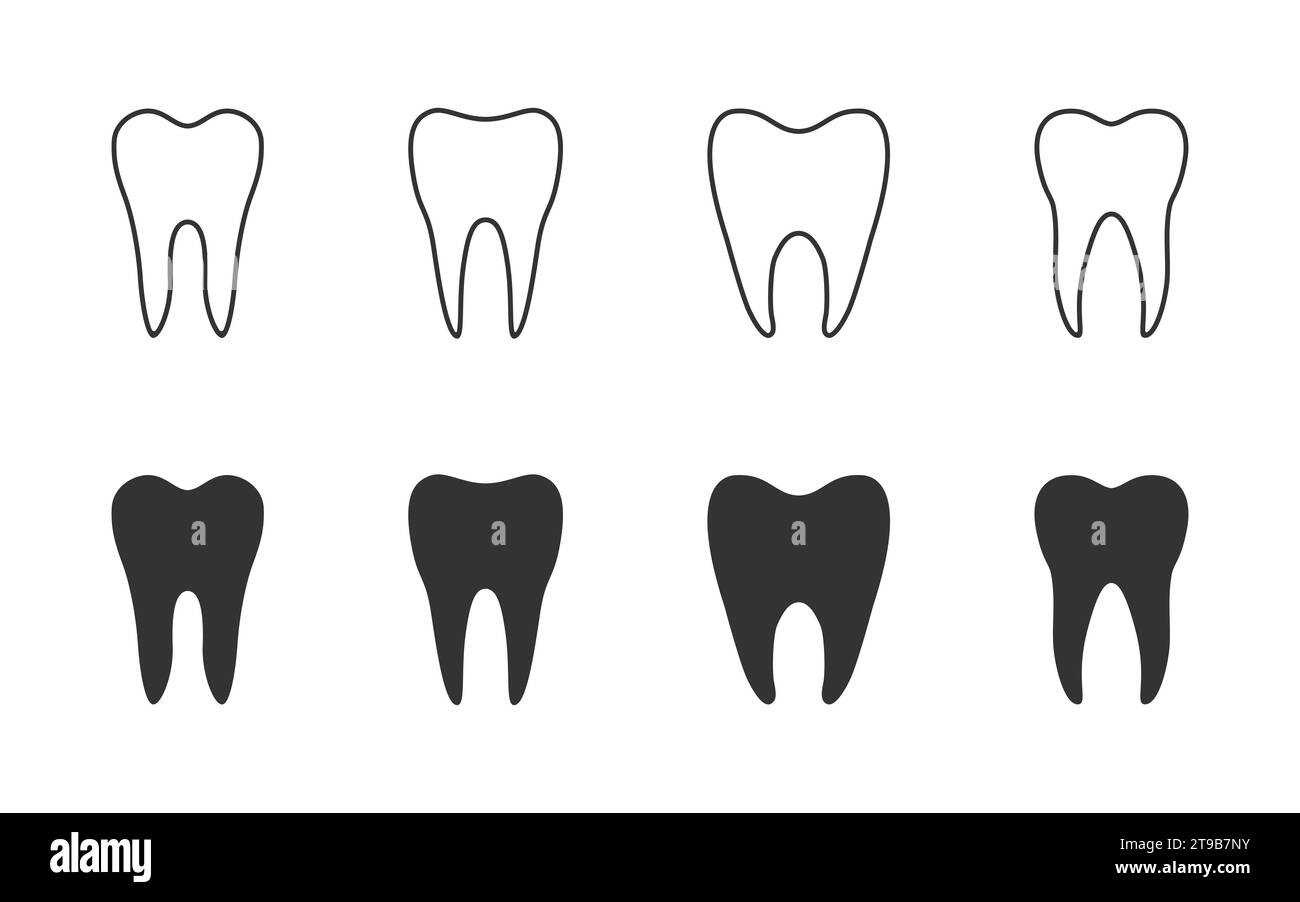 Teeth icon set. Vector illustration Stock Vector Image & Art - Alamy