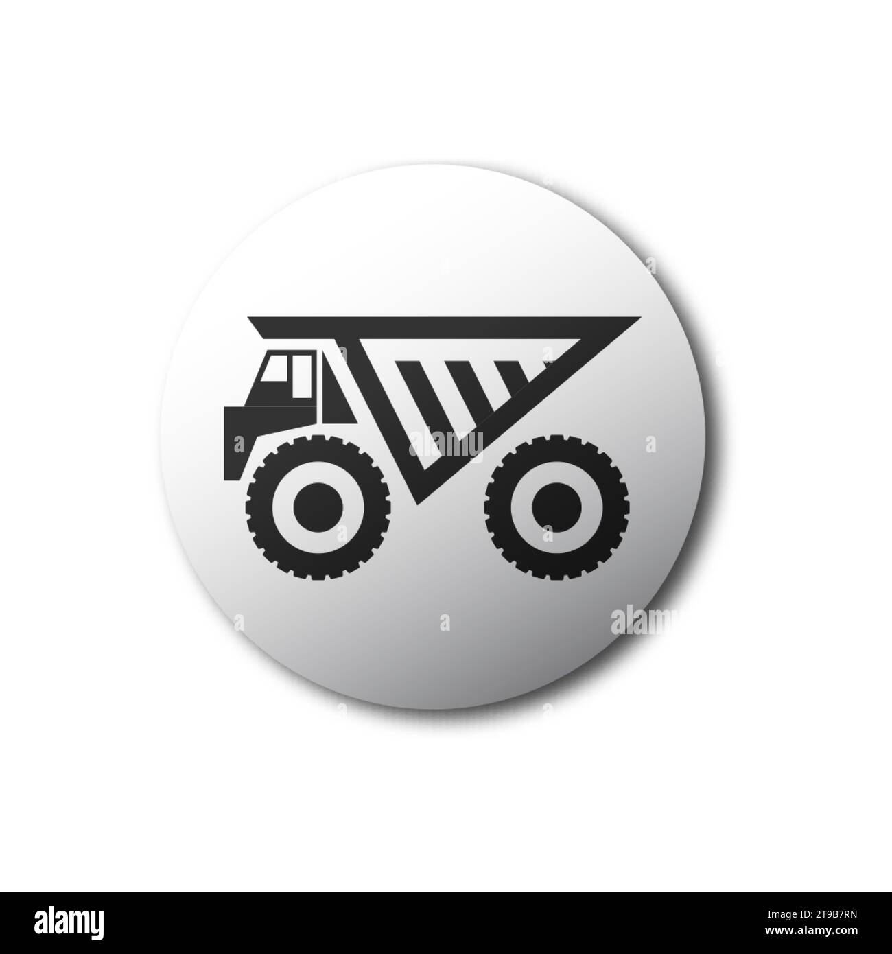 Dump truck icon. Flat vector illustration Stock Vector Image & Art - Alamy
