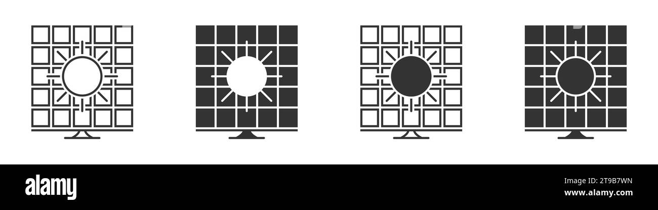 Solar panel vector icons Stock Vector Images - Alamy