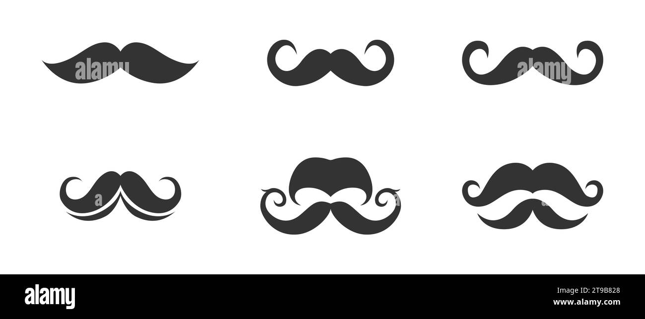 Mustache icon set. Vector illustration Stock Vector Image & Art - Alamy