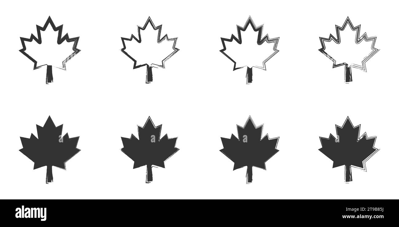 Black Maple Leaf Logo