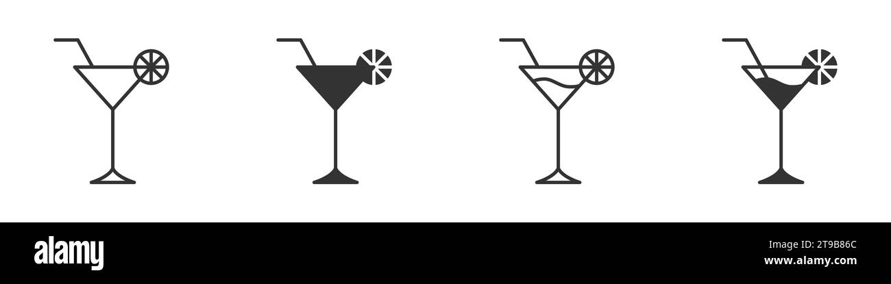 Cocktail icon. Simple design. Vector illustration Stock Vector Image ...
