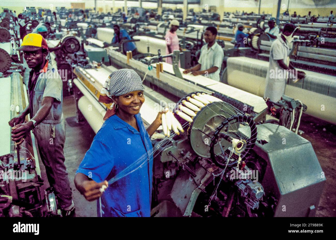 Tanzania - Factory workers in one of the many textile companies in ...