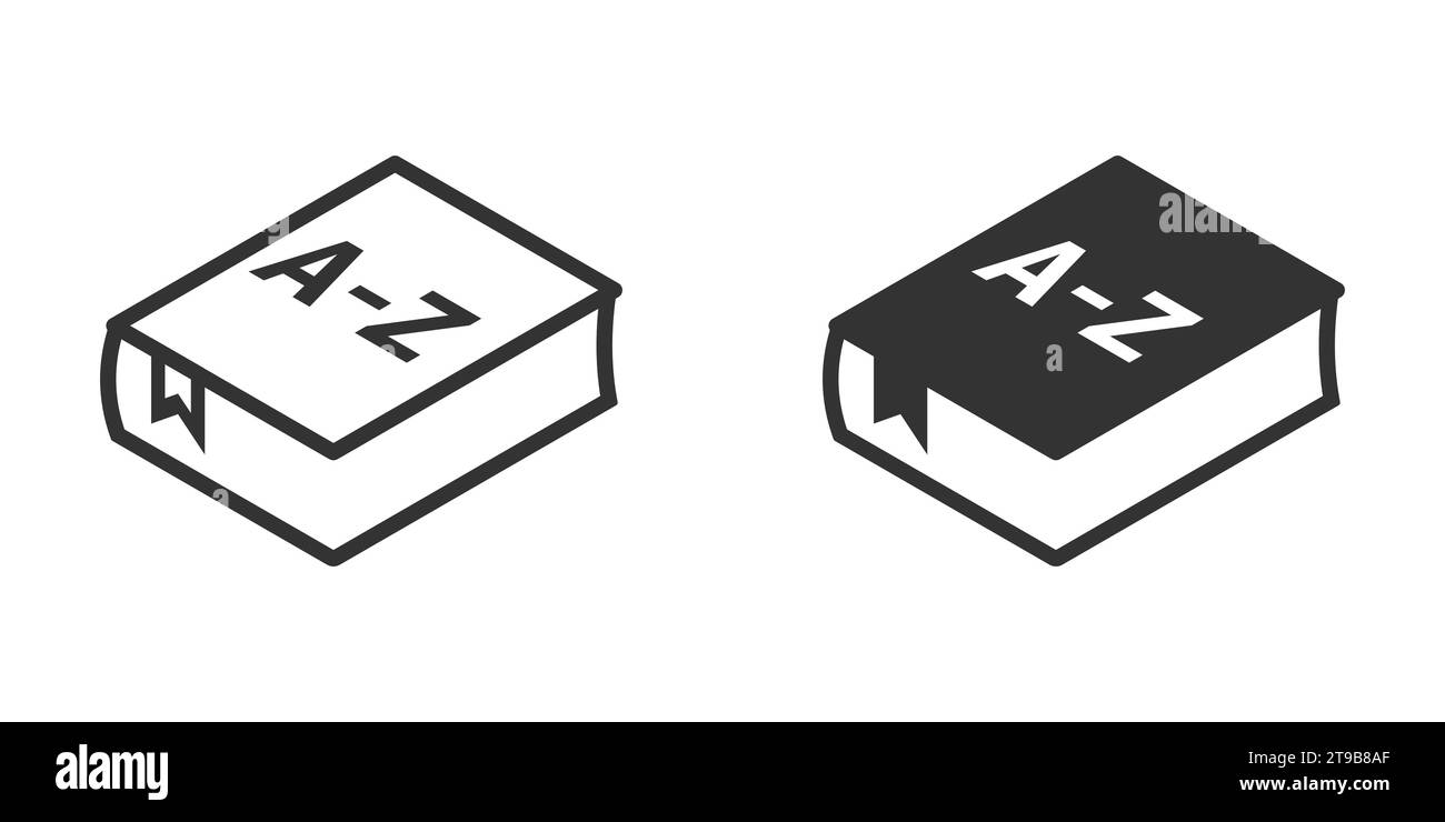 Glossary book logo. Vocabulary icon. Vector illustration Stock Vector ...