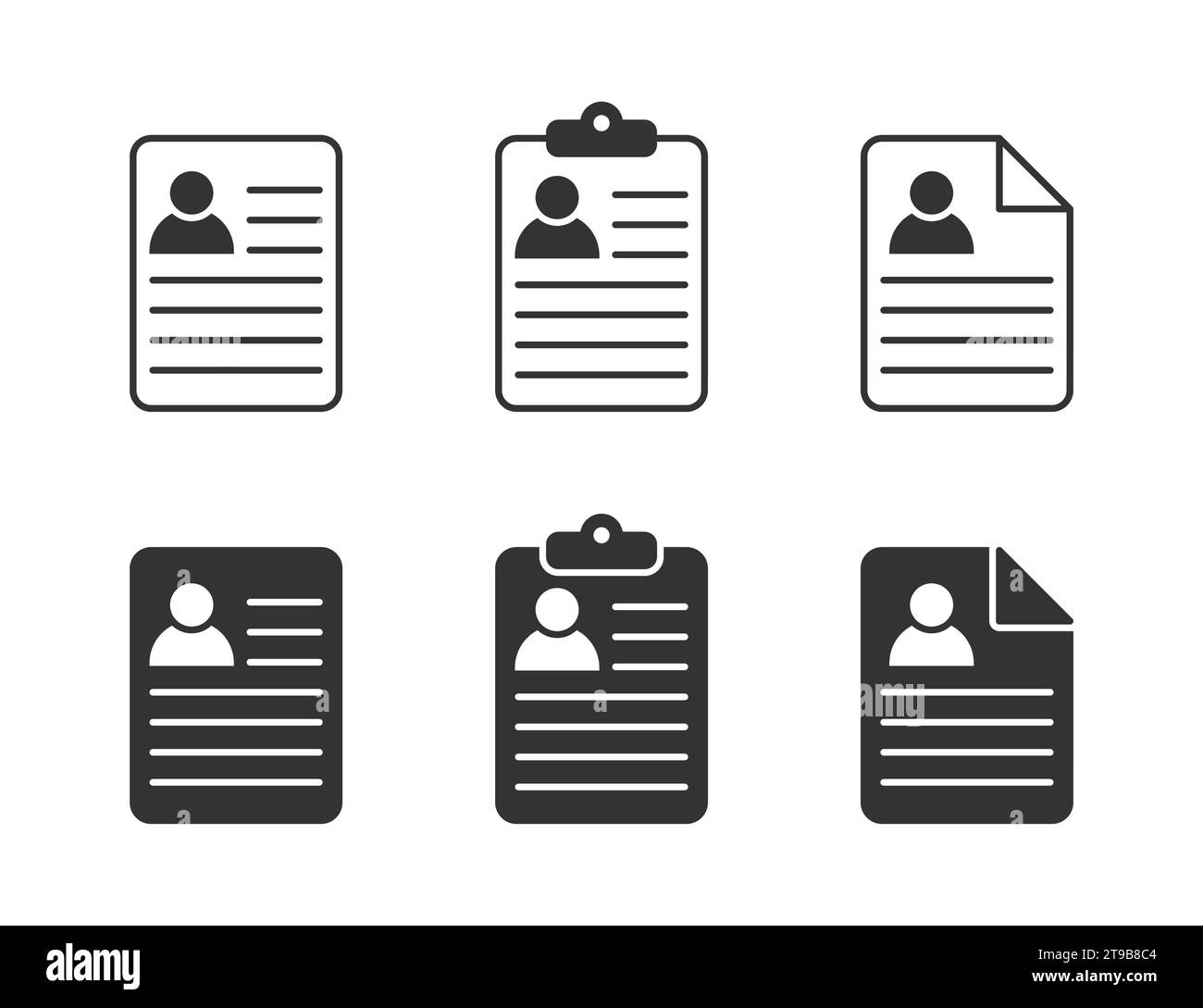 Resume icon set. Vector illustration Stock Vector Image & Art - Alamy