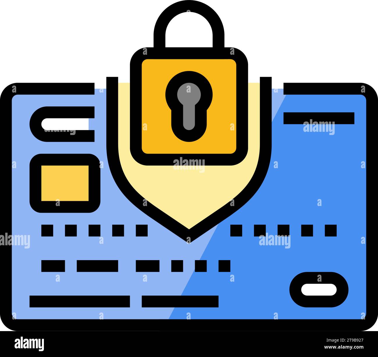 credit card security bank payment color icon vector illustration Stock ...