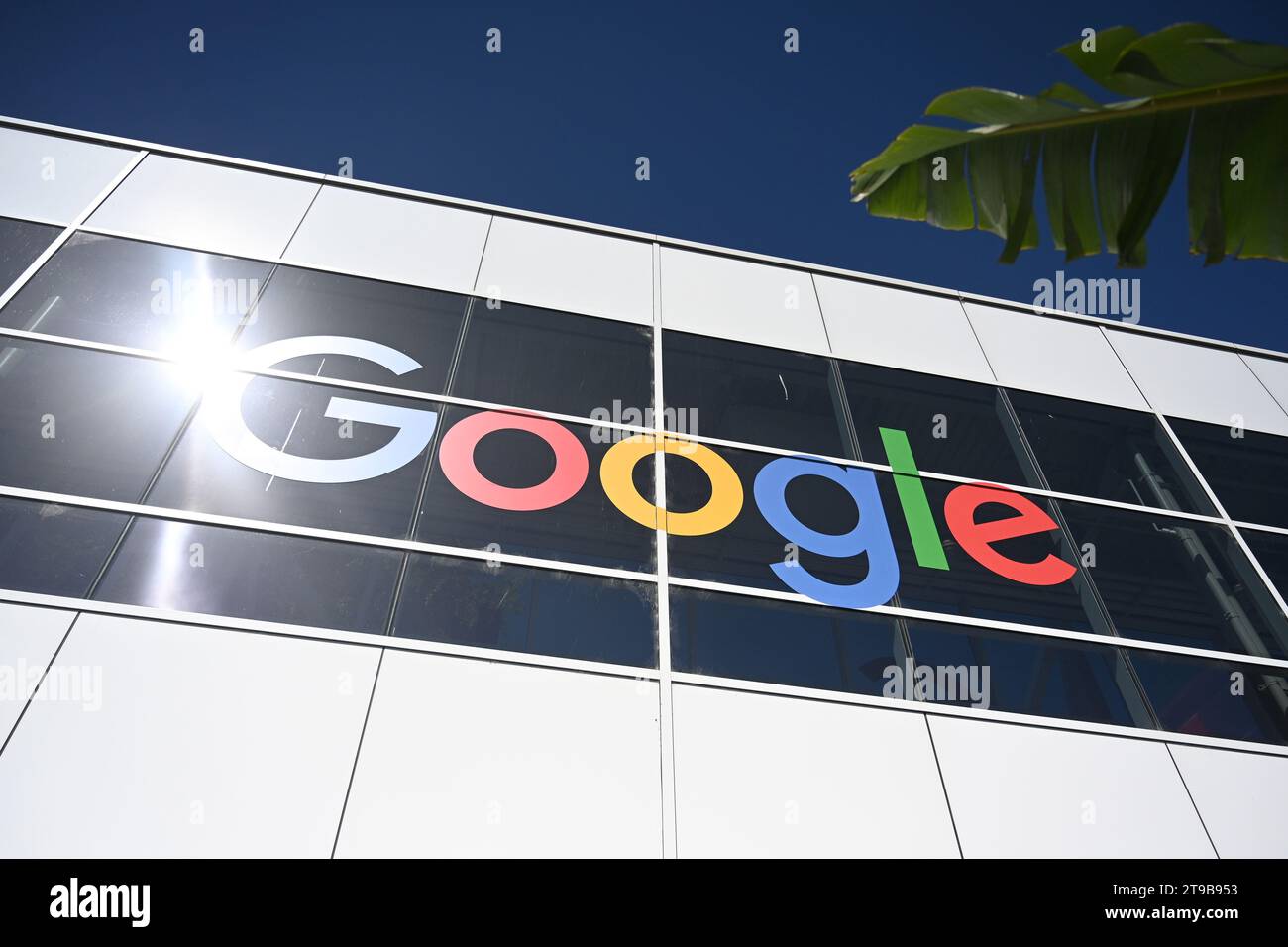Mountain View, CA, USA - July 28, 2023: The Googleplex headquarters complex of Google and its ...